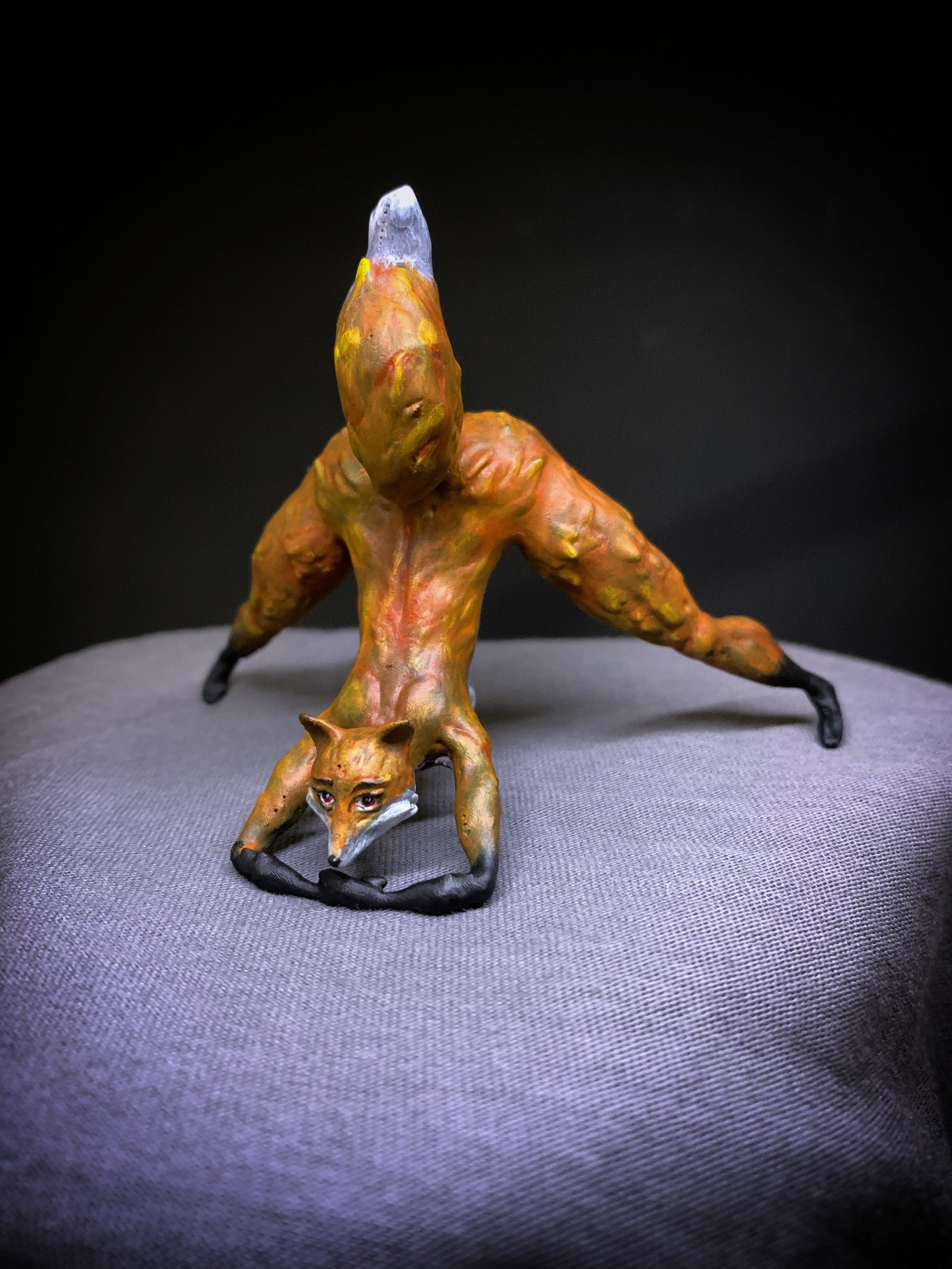 Jackopose Furry Fox with anatomical details for 3D printing 3D model 3D ...