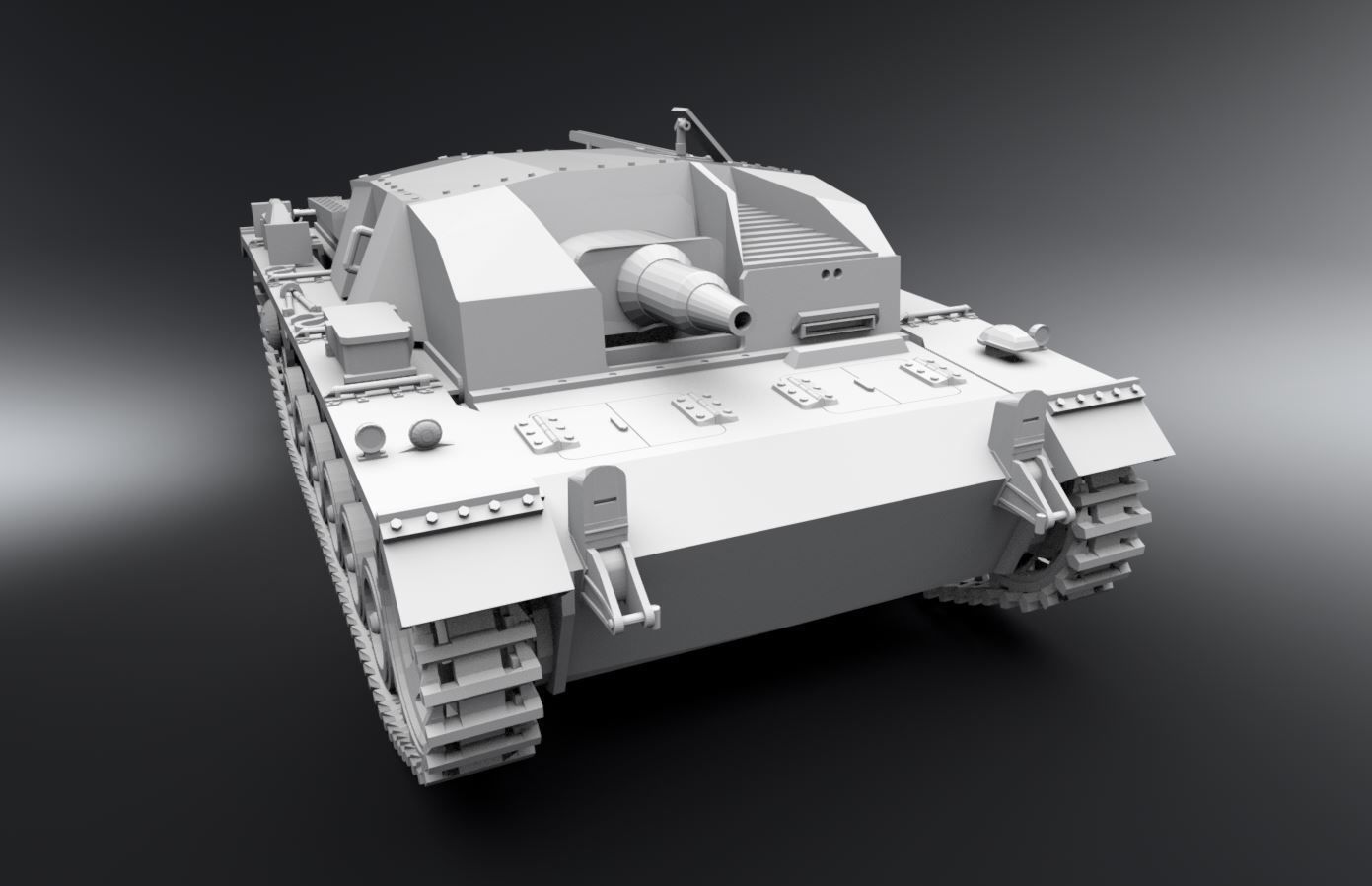 Stug III B scale model 3D model 3D printable | CGTrader