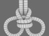 3D model rigid double splayed loop knot VR / AR / low-poly | CGTrader