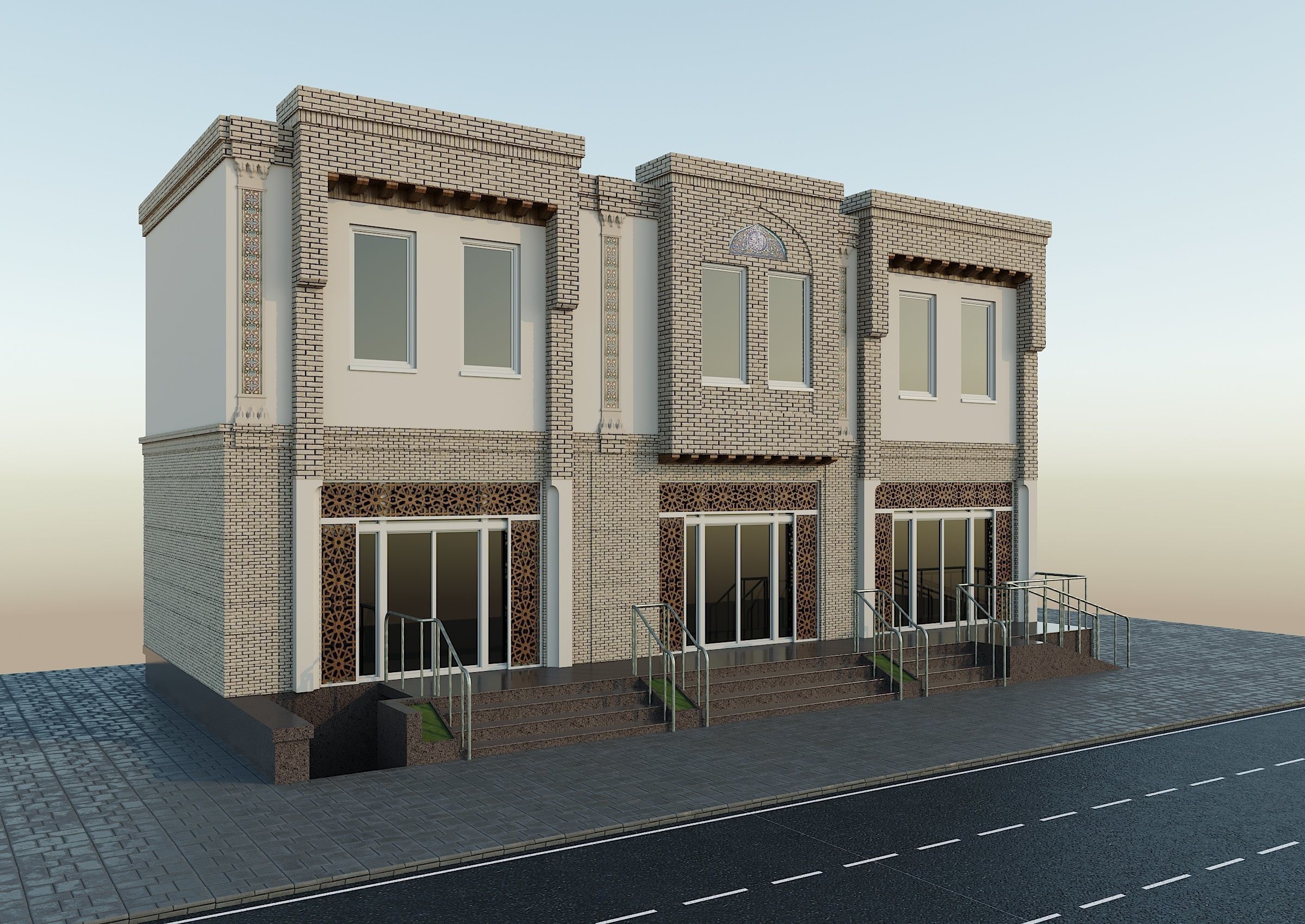 National style facade 3D model | CGTrader