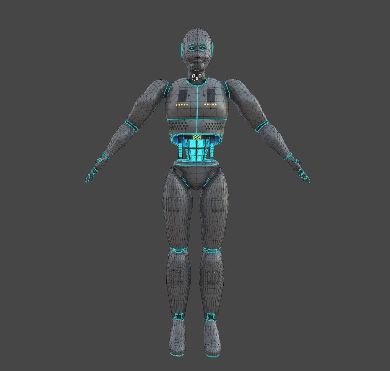 3D model Sci-Fi Android Character VR / AR / low-poly rigged | CGTrader