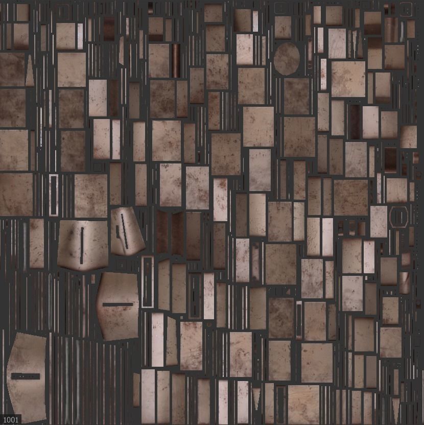 3D model Post-Apocalypse Stylized Robot Ribs Ruins VR / AR / low-poly ...