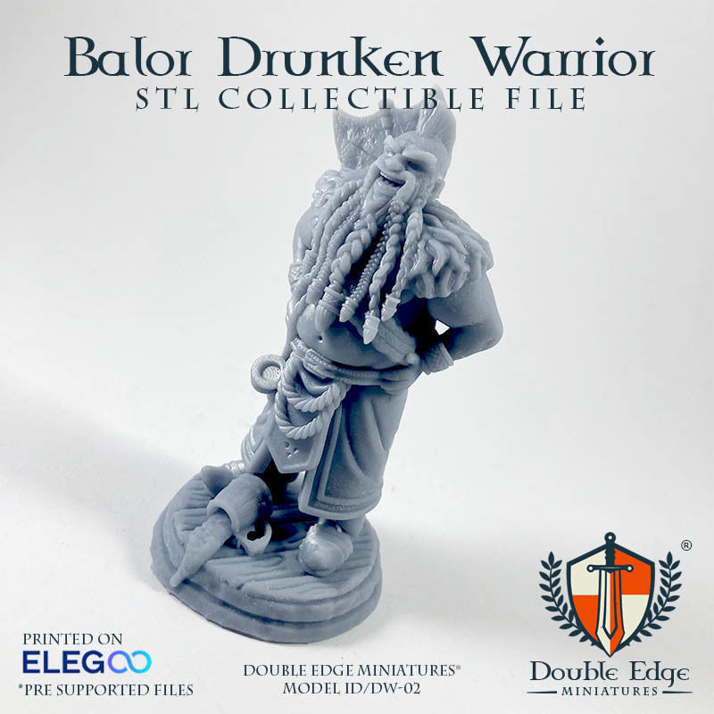 BALOR DRUNKEN WARRIOR - DW-02 3D model 3D printable | CGTrader