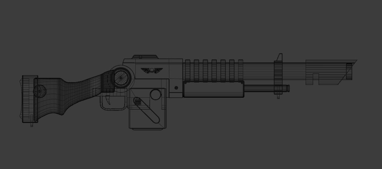 Lasgun Lucius Warhammer 40k free 3D model | CGTrader