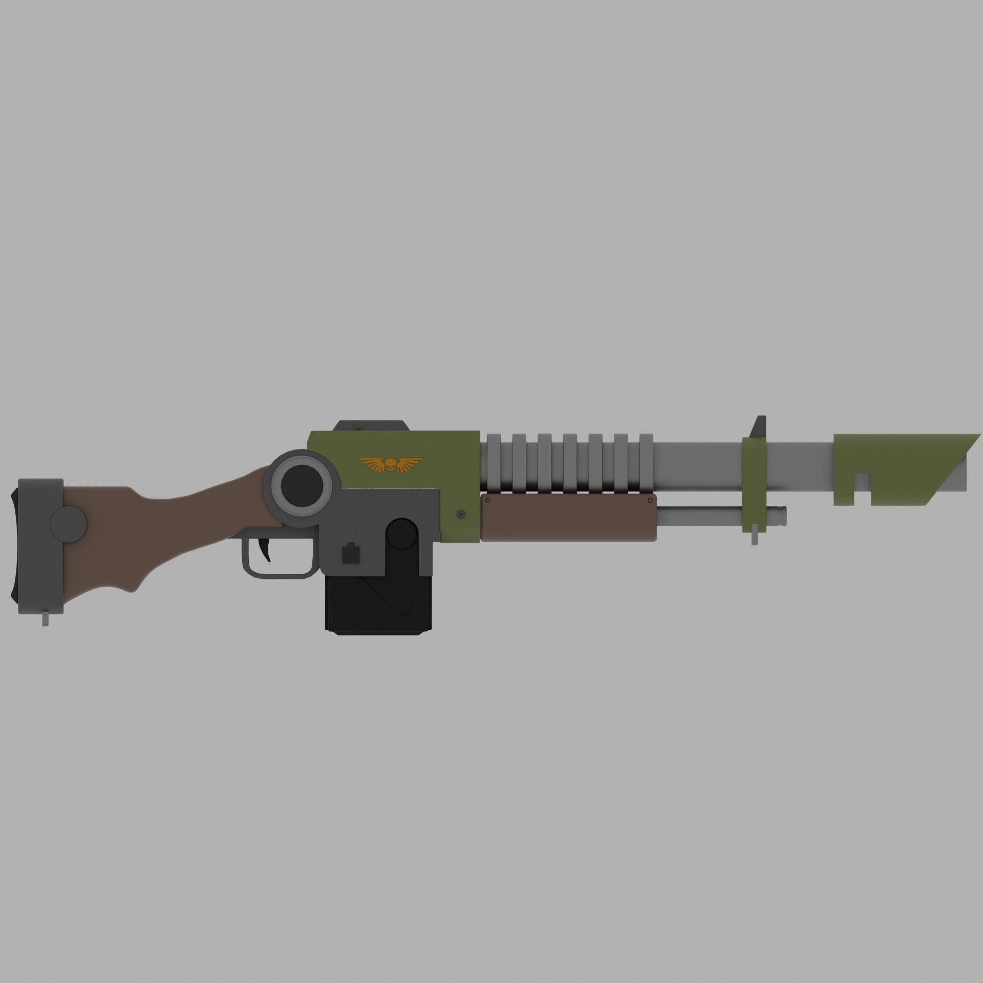 Lasgun Lucius Warhammer 40k free 3D model | CGTrader