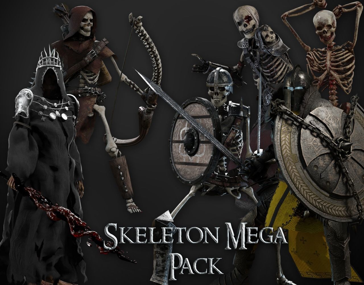 3D Model Collection Skeleton Mega Pack VR / AR / low-poly | CGTrader