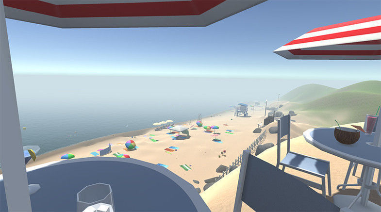 3D model Summer Beach - Low Poly VR / AR / low-poly animated | CGTrader