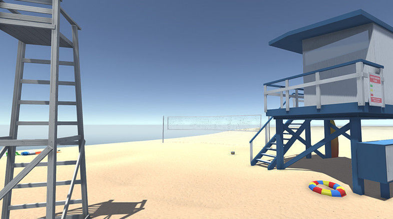 3D model Summer Beach - Low Poly VR / AR / low-poly animated | CGTrader