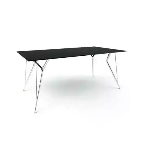 Sleek Small Thin Legged Black Table 3D model | CGTrader
