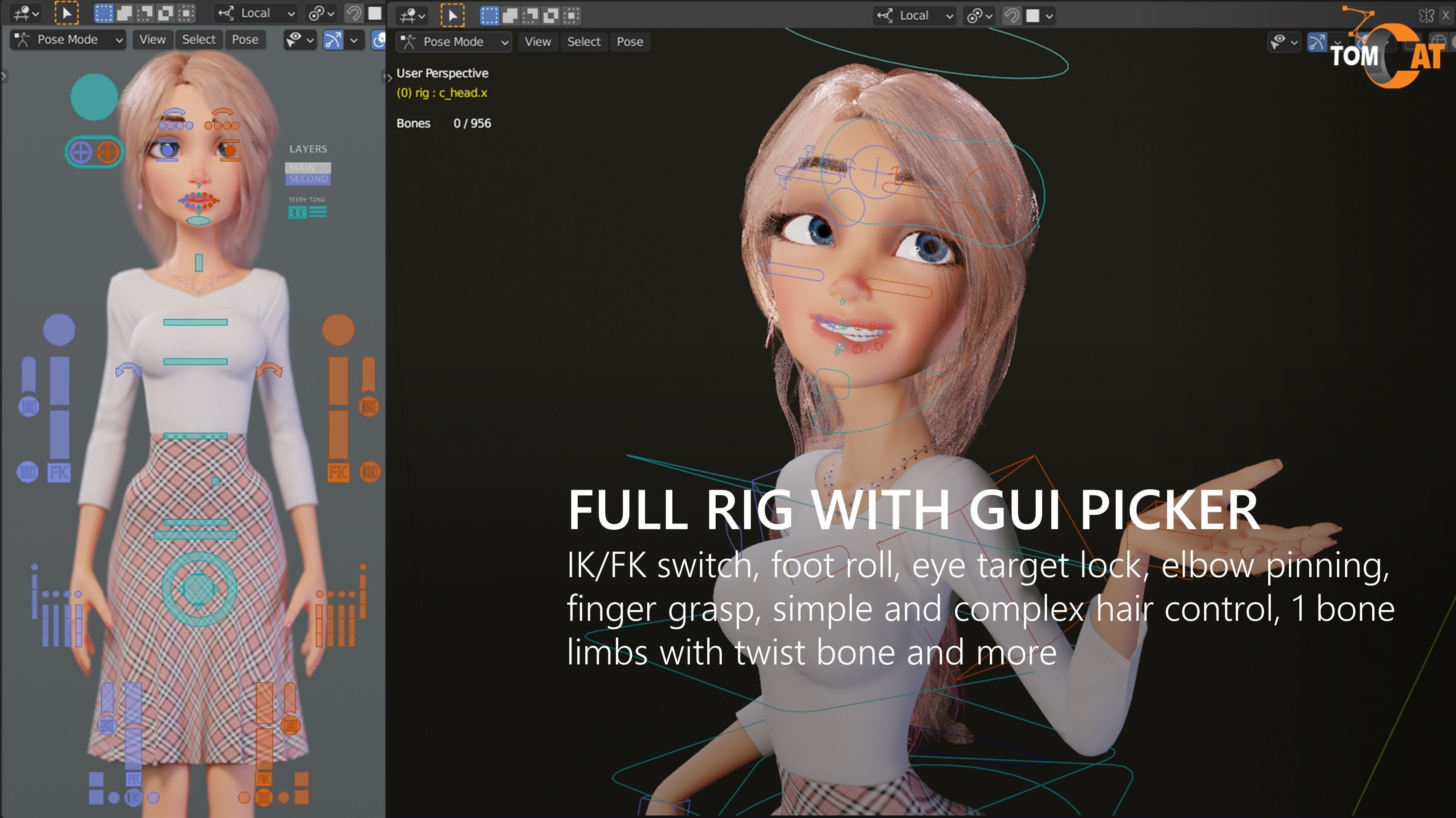 3D model Iselda Rigged Woman Character for Blender and Vtube VR / AR ...