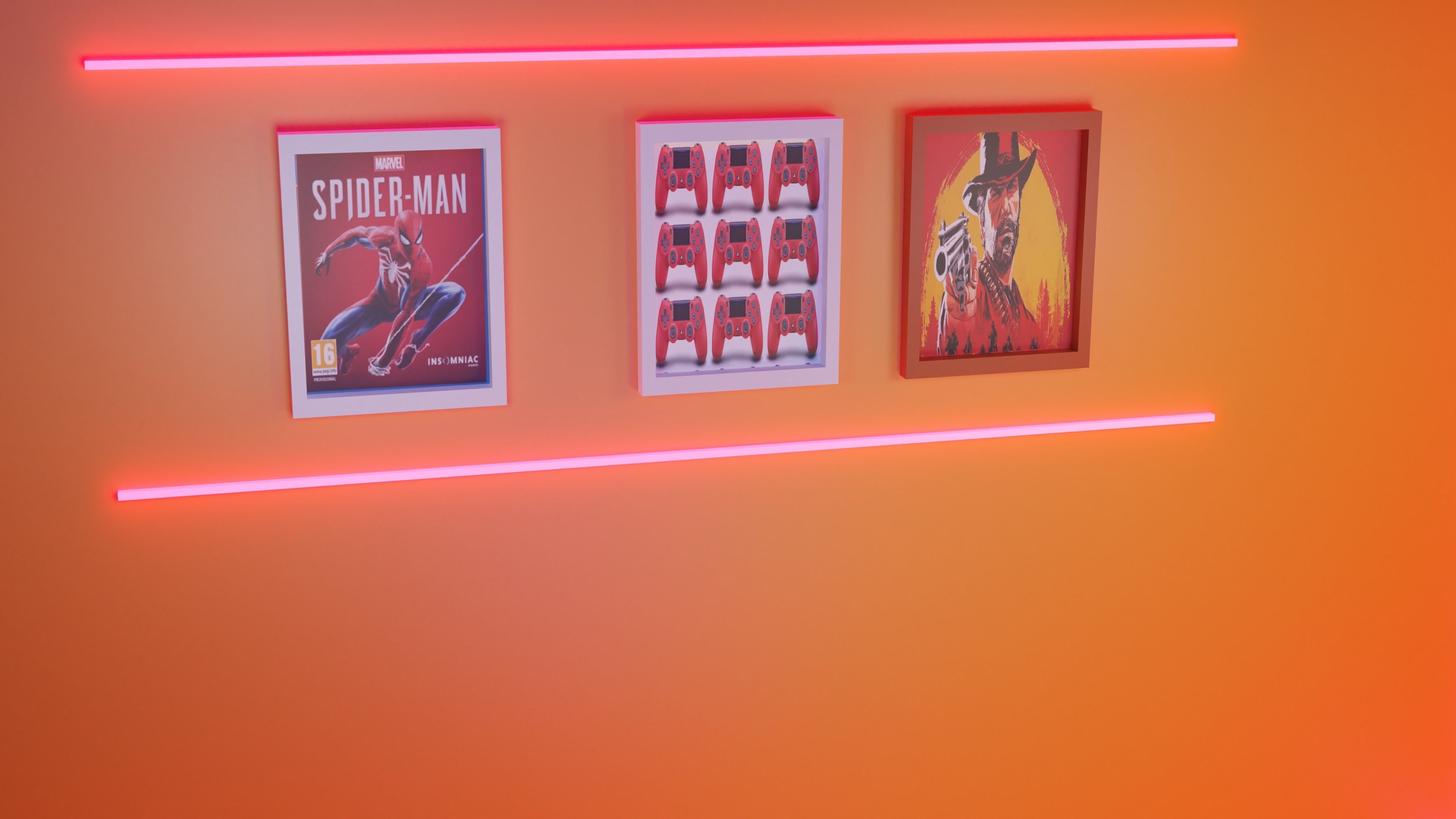 gaming room ps4 free 3D model | CGTrader