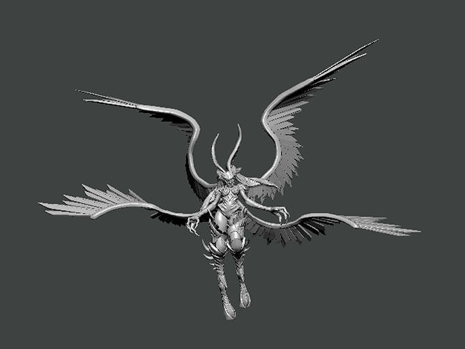 3D Model-CHARACTER0051 flying creature with wings 3D model 3D printable ...