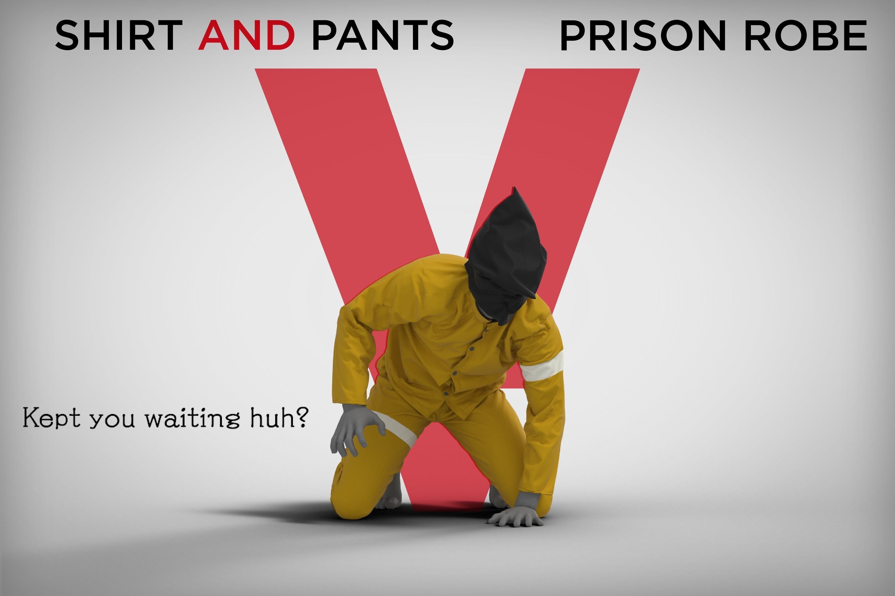 PRISON ROBE Shirt and Pant Yellow color 3D model | CGTrader