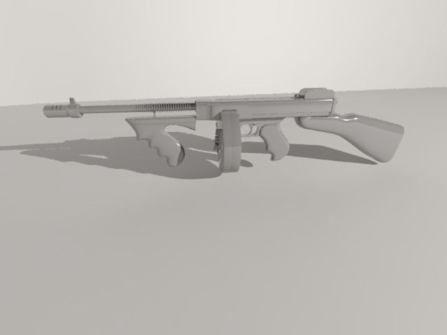 Tommy gun free 3D model | CGTrader