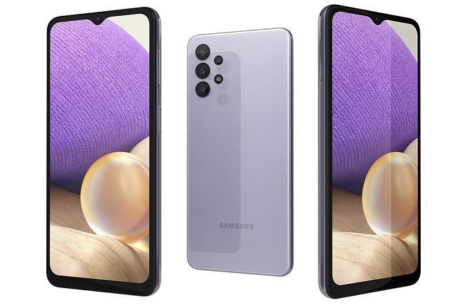 Samsung Galaxy A32 Awesome Violet 3D model | CGTrader