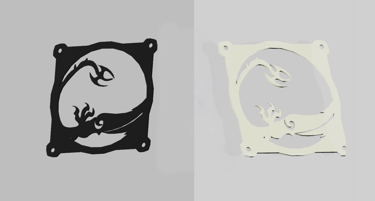 MSI 3 fans cover - PC case fan cover - MSI fan grill 3D model 3D ...
