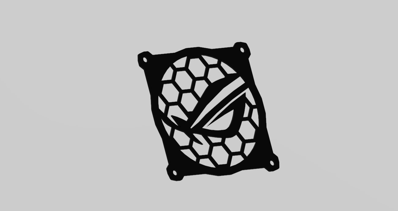 Asus ROG 120mm fan grill - fan cover - 2 styles 3D model 3D printable ...