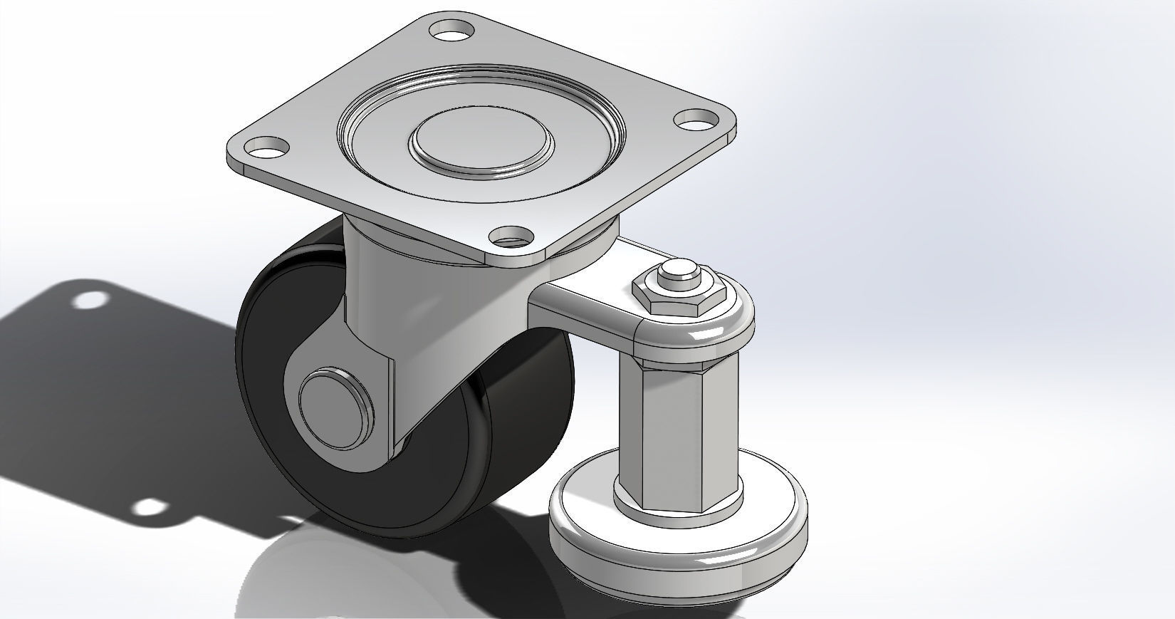Casters wheel CGAN75-M free 3D model | CGTrader