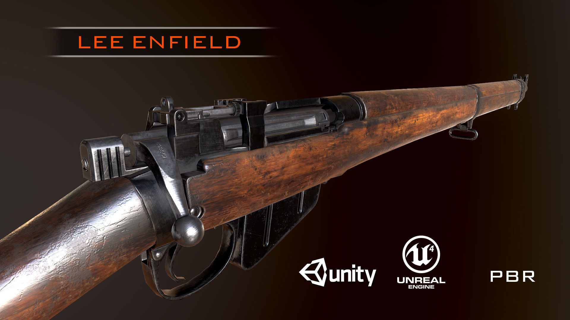 3D model Lee Enfield WW2 Rifle PBR VR / AR / low-poly | CGTrader