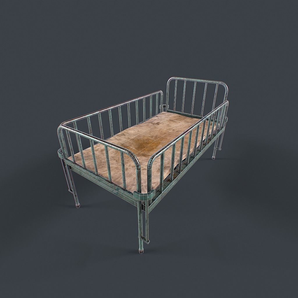 3D model Old Hospital Bed v2 VR / AR / low-poly | CGTrader