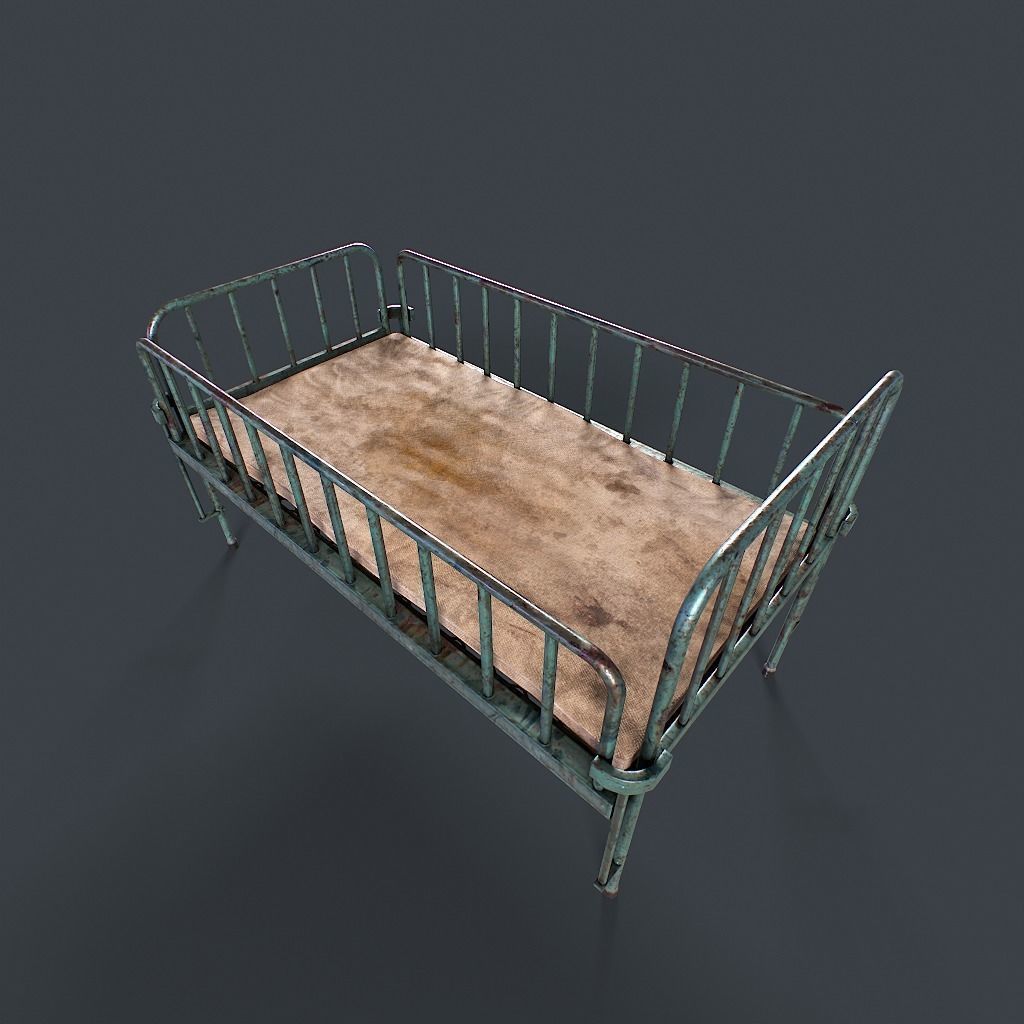 3D model Old Hospital Bed v2 VR / AR / low-poly | CGTrader