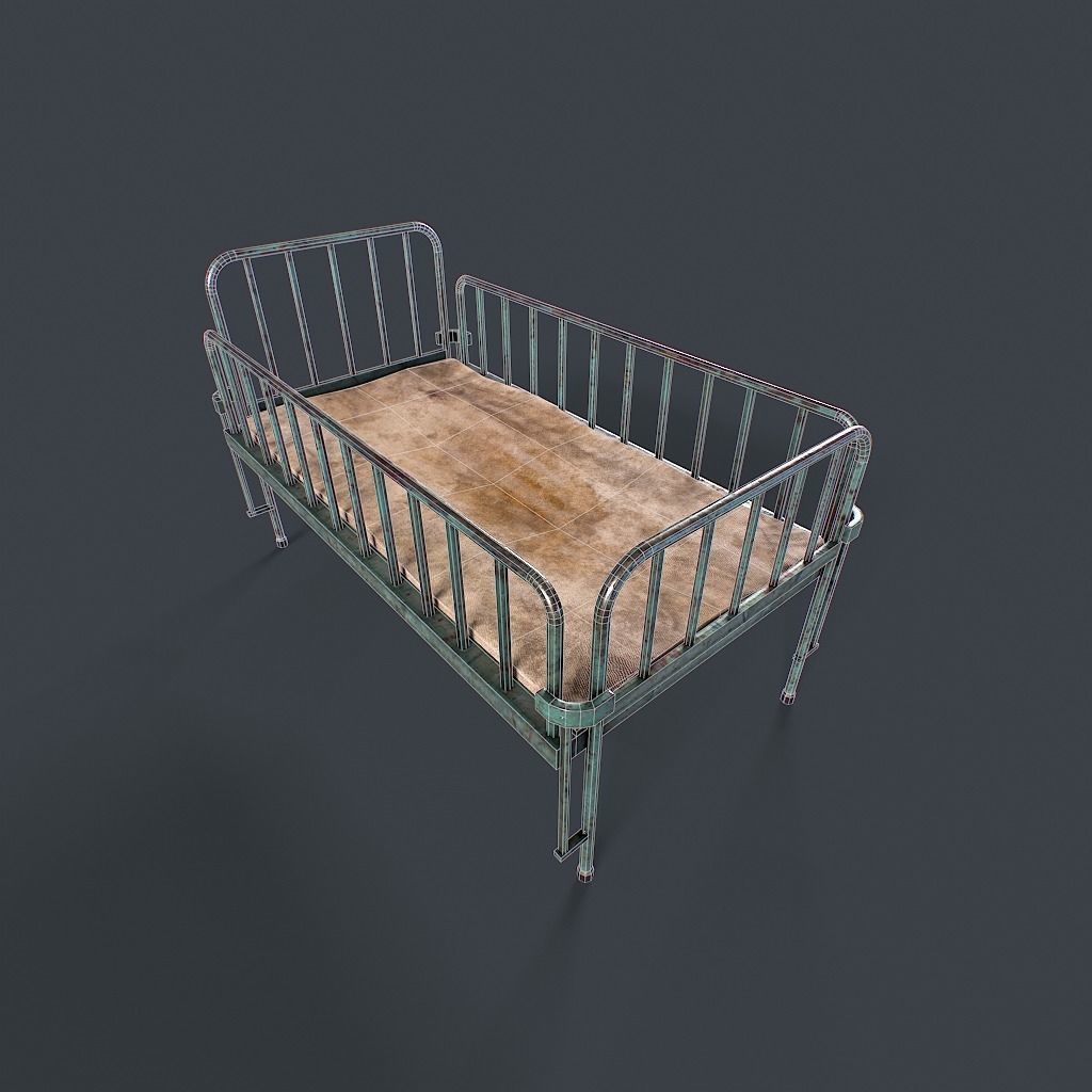 3D model Old Hospital Bed v2 VR / AR / low-poly | CGTrader