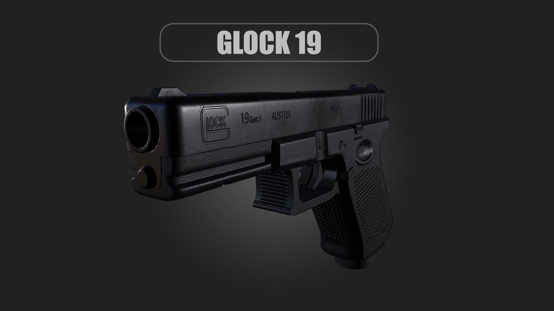 Glock 19 Low Poly Game-ready free VR / AR / low-poly 3D model | CGTrader