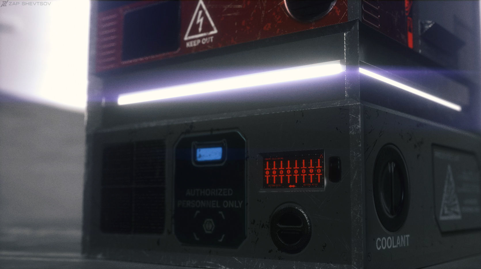 3D model Cyberpunk Sci-fi Box Container or Cargo VR / AR / low-poly ...