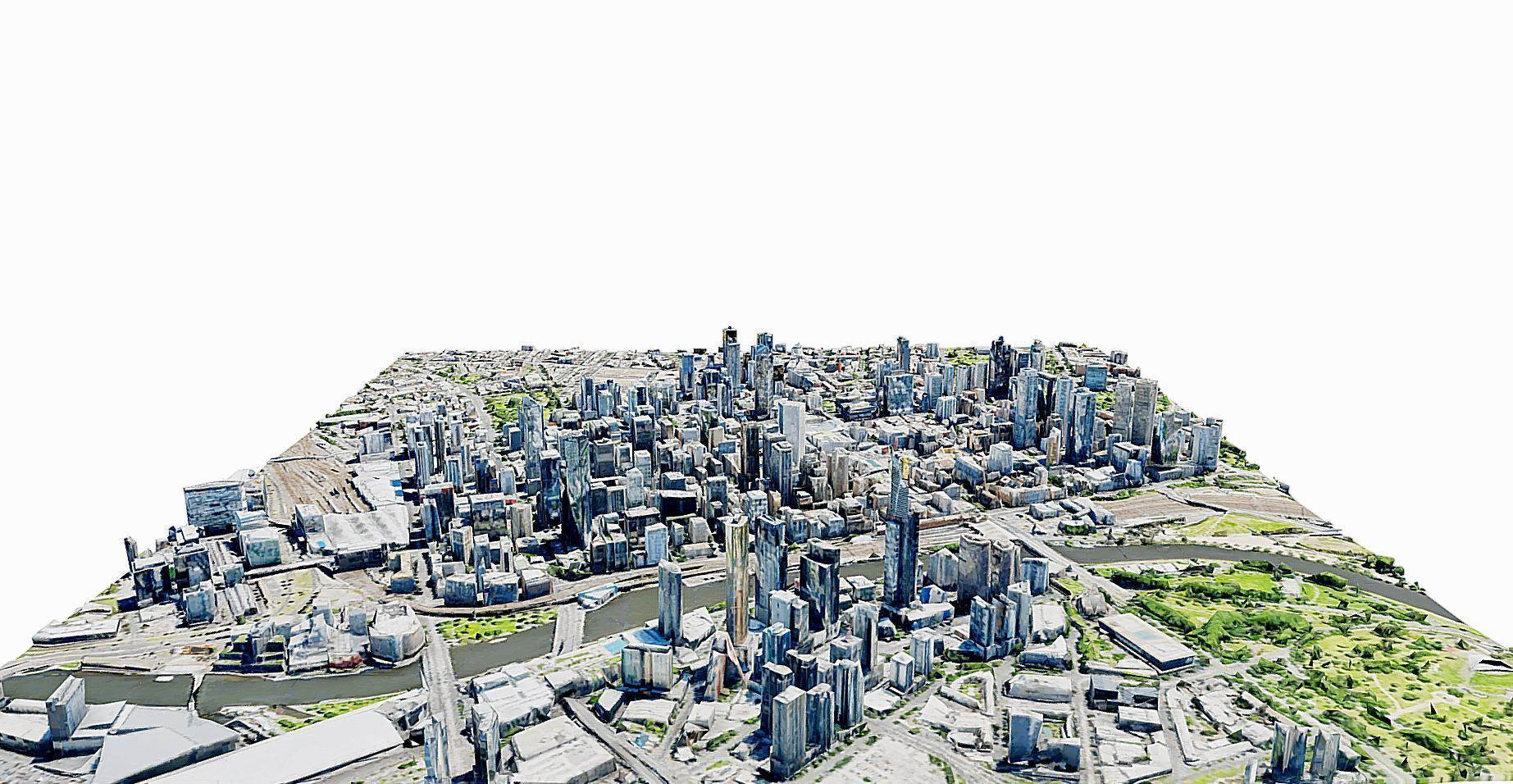 3D model Melbourne city VR / AR / low-poly | CGTrader