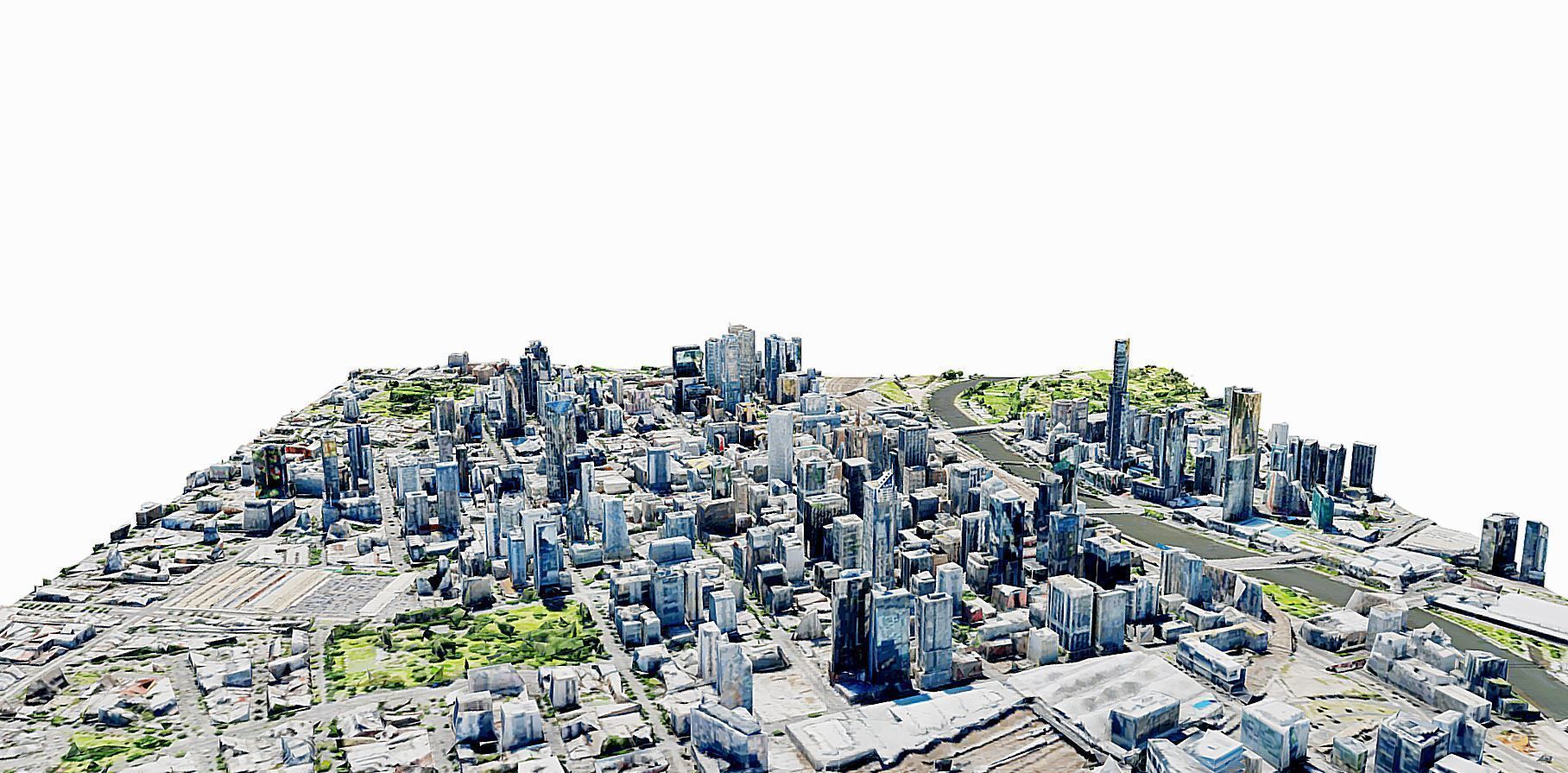 3D model Melbourne city VR / AR / low-poly | CGTrader