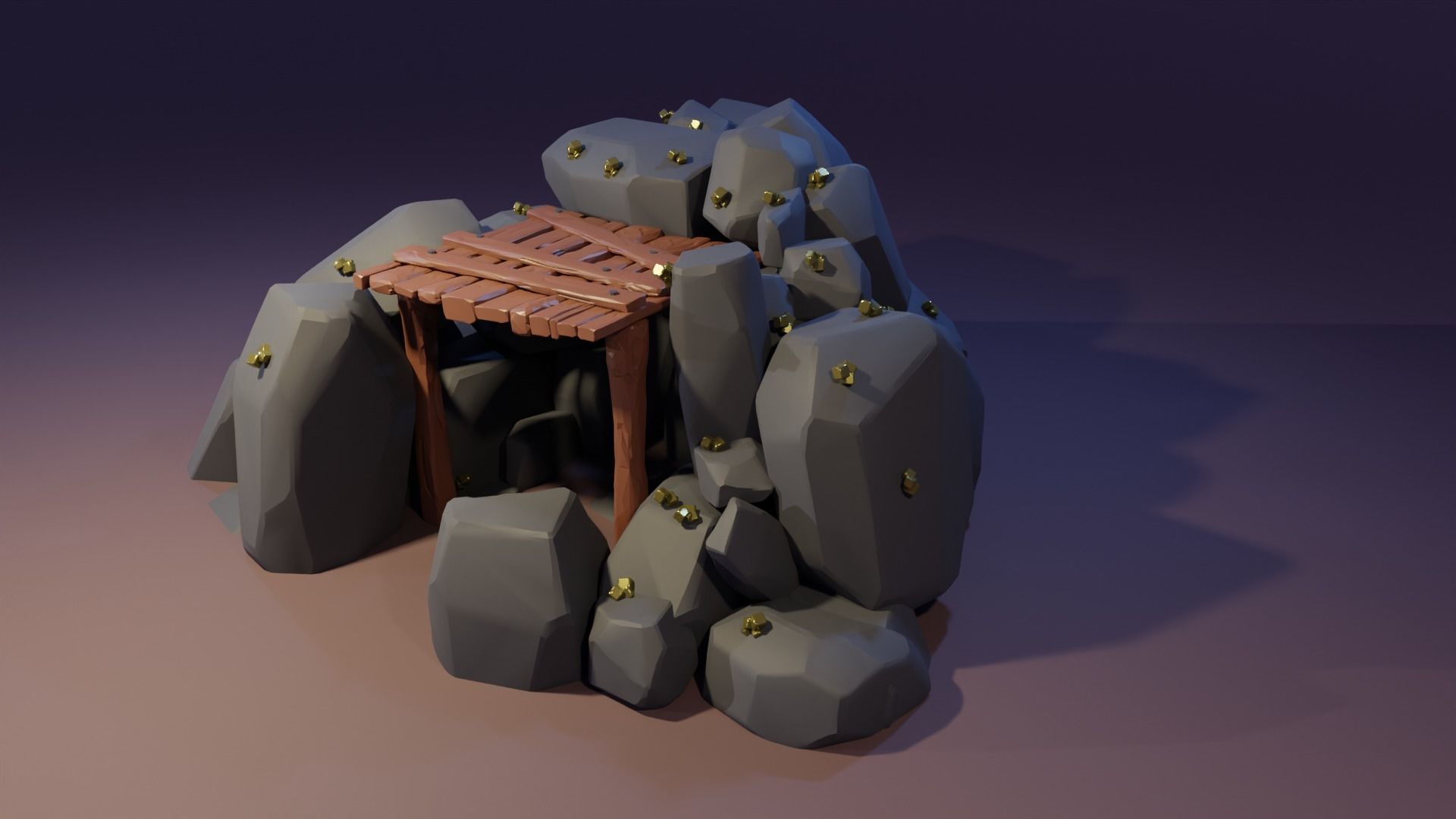 3D model Gold mine VR / AR / low-poly | CGTrader