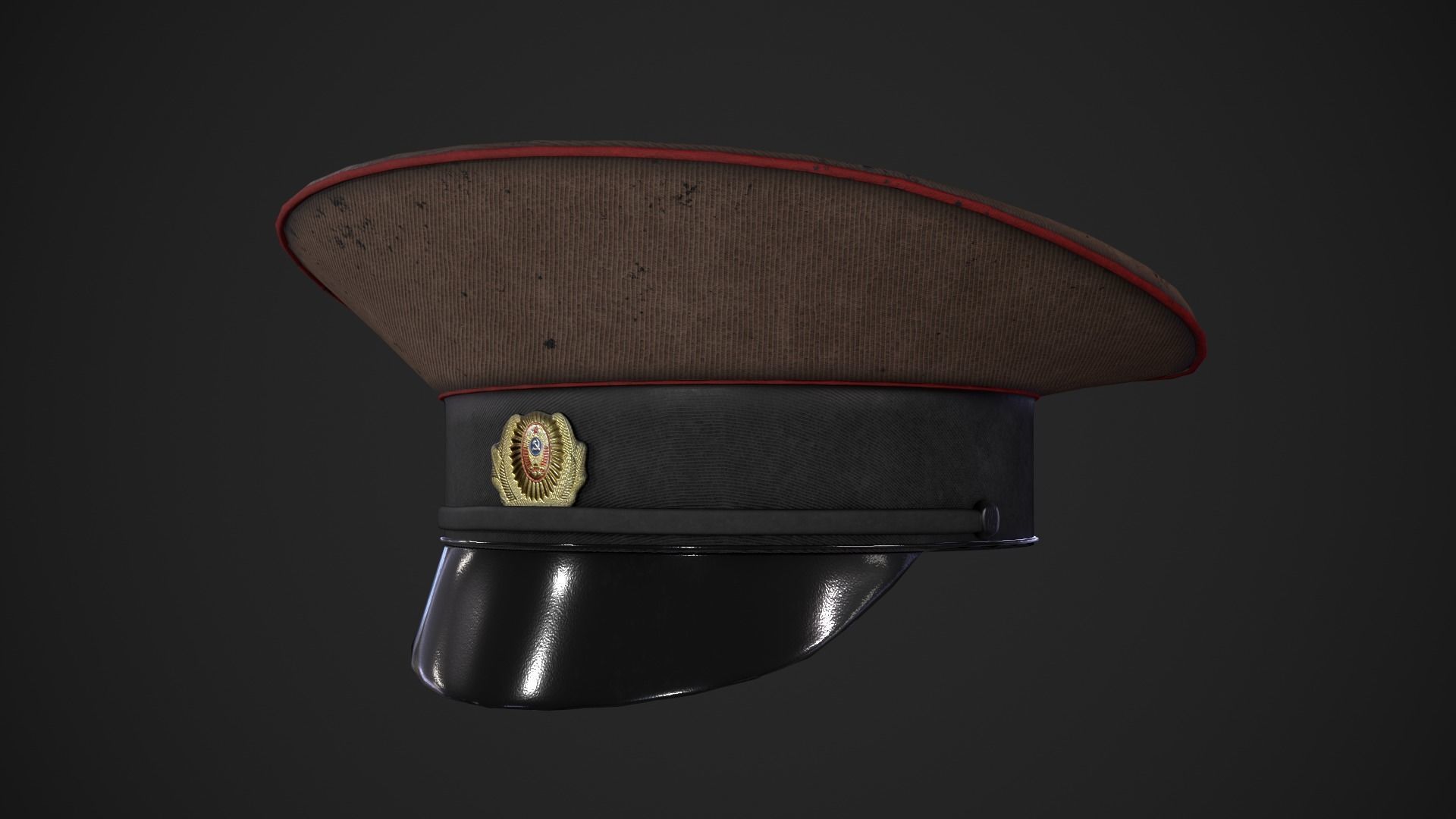 3D model Peaked cap USSR VR / AR / low-poly | CGTrader