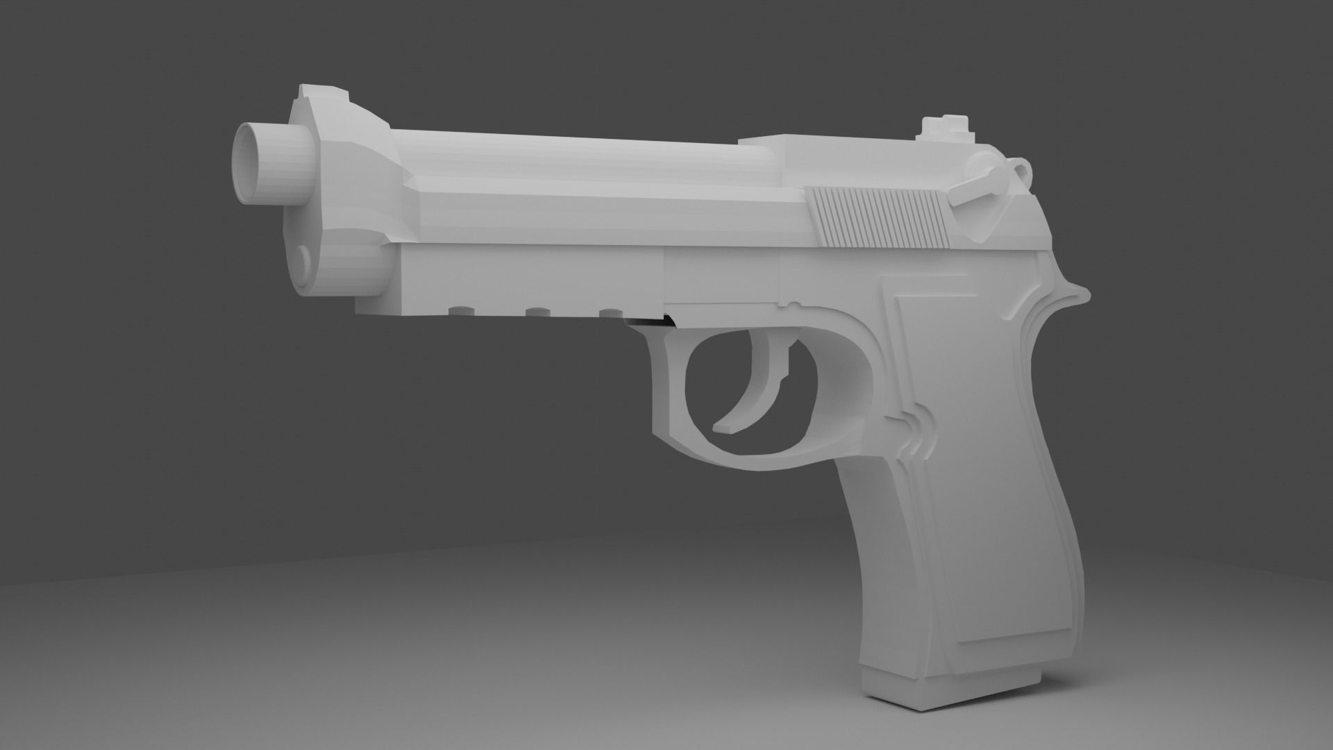 3D model BERETTA 9mm pistol model VR / AR / low-poly | CGTrader
