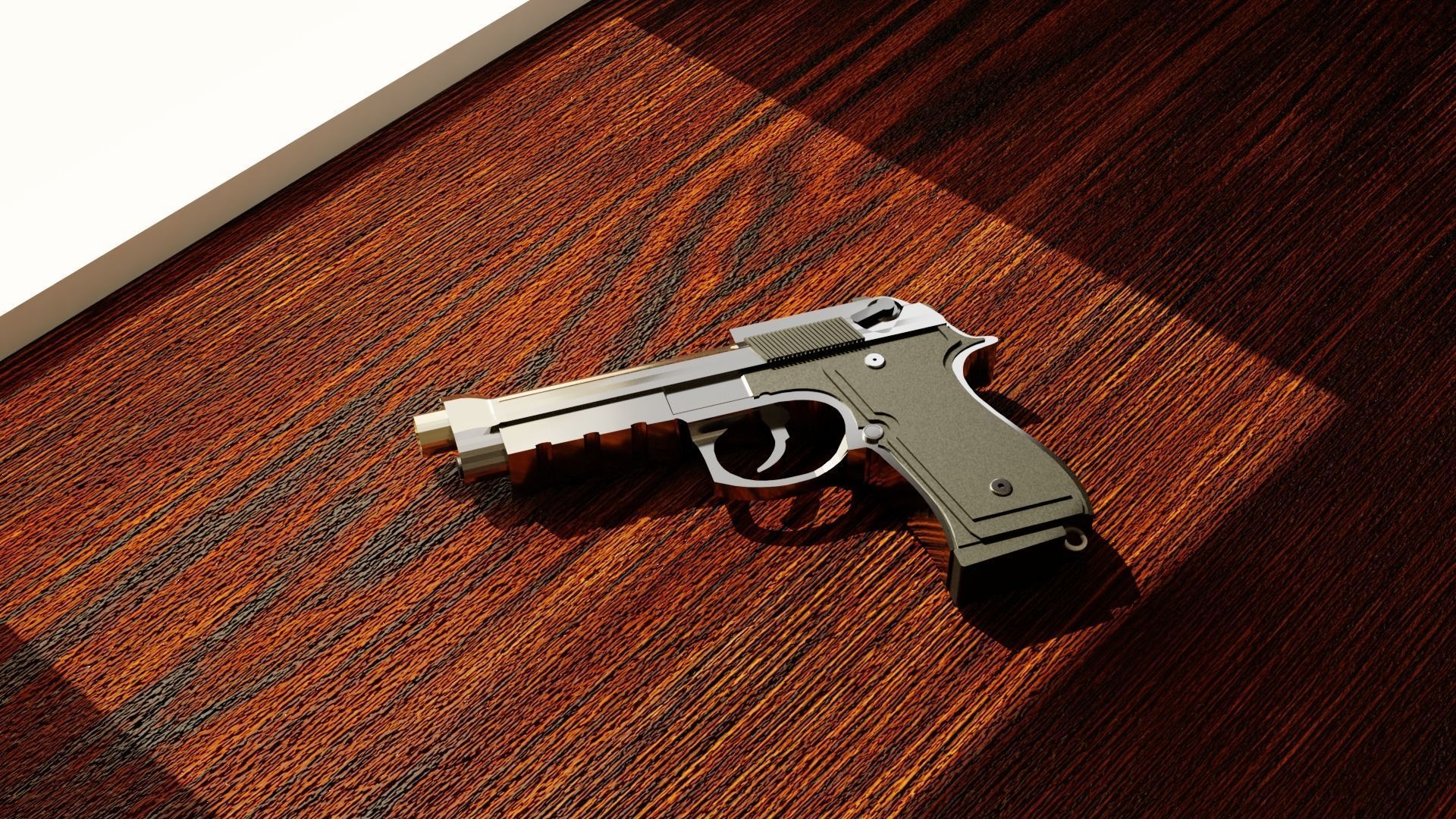 3D model BERETTA 9mm pistol model VR / AR / low-poly | CGTrader