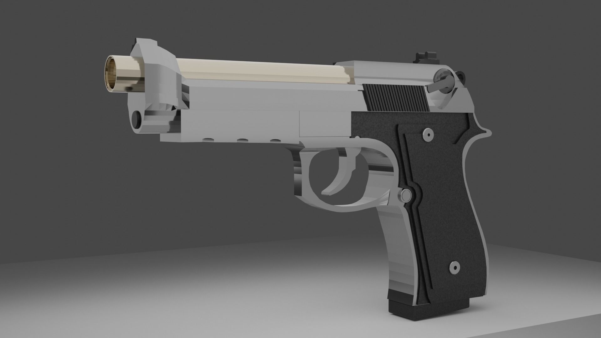 3D model BERETTA 9mm pistol model VR / AR / low-poly | CGTrader