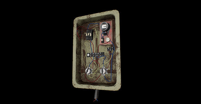 3D model Old soviet electrical panel shield VR / AR / low-poly | CGTrader