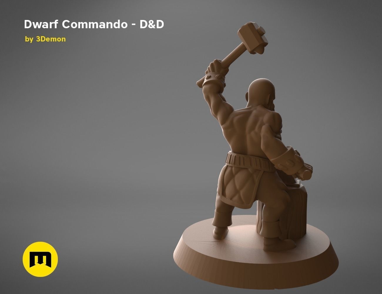 Dwarf Commando - DnD Set 3D model 3D printable | CGTrader