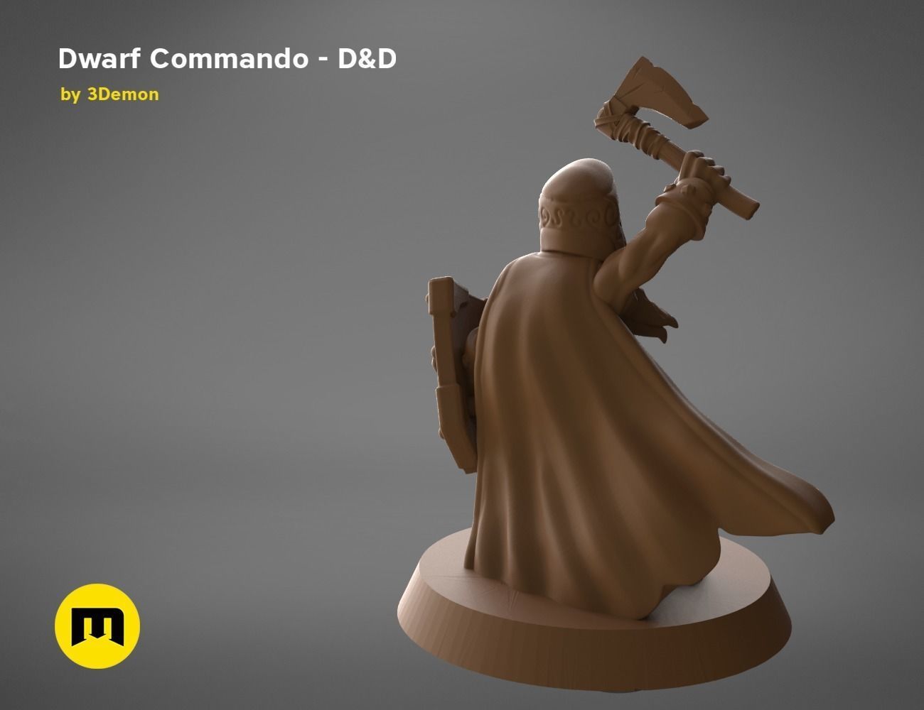 Dwarf Commando - DnD Set 3D model 3D printable | CGTrader