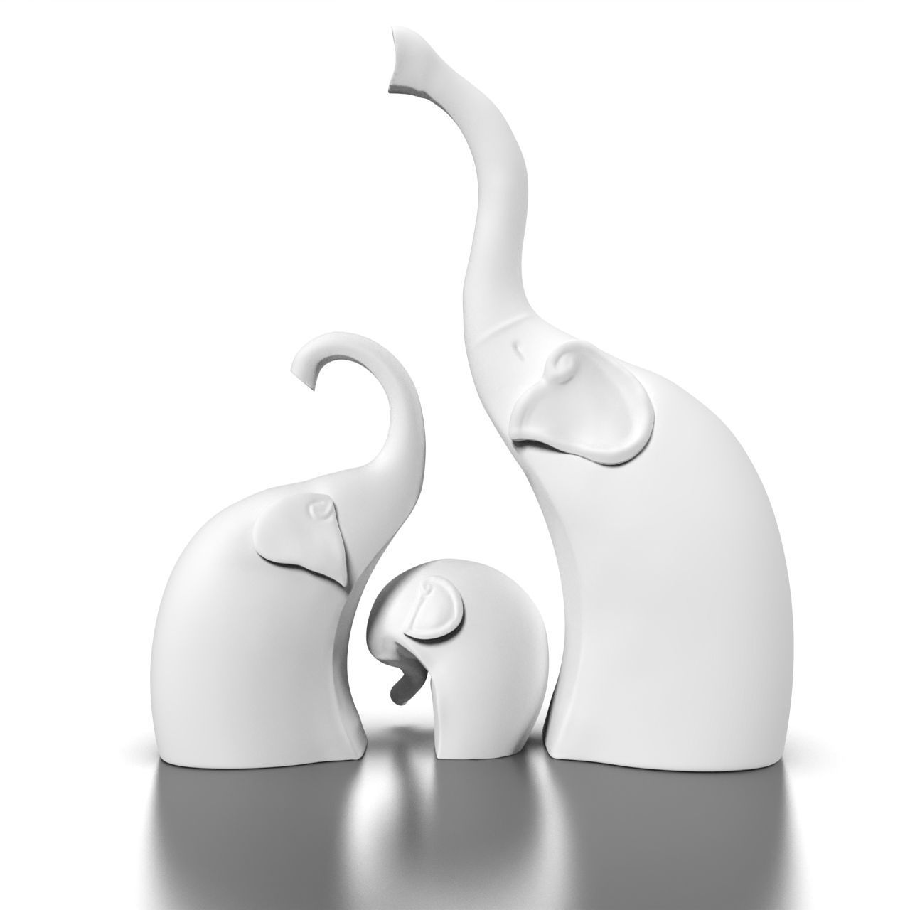 ELEPHANT FAMILY sculpture 3D model 3D printable | CGTrader