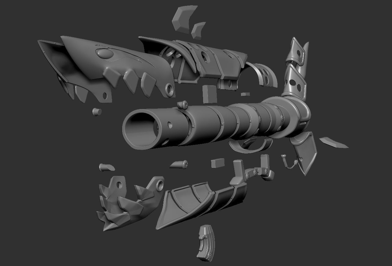 Jinx Fishbones Bazooka - League of Legends Cosplay - LOL 3D model 3D ...