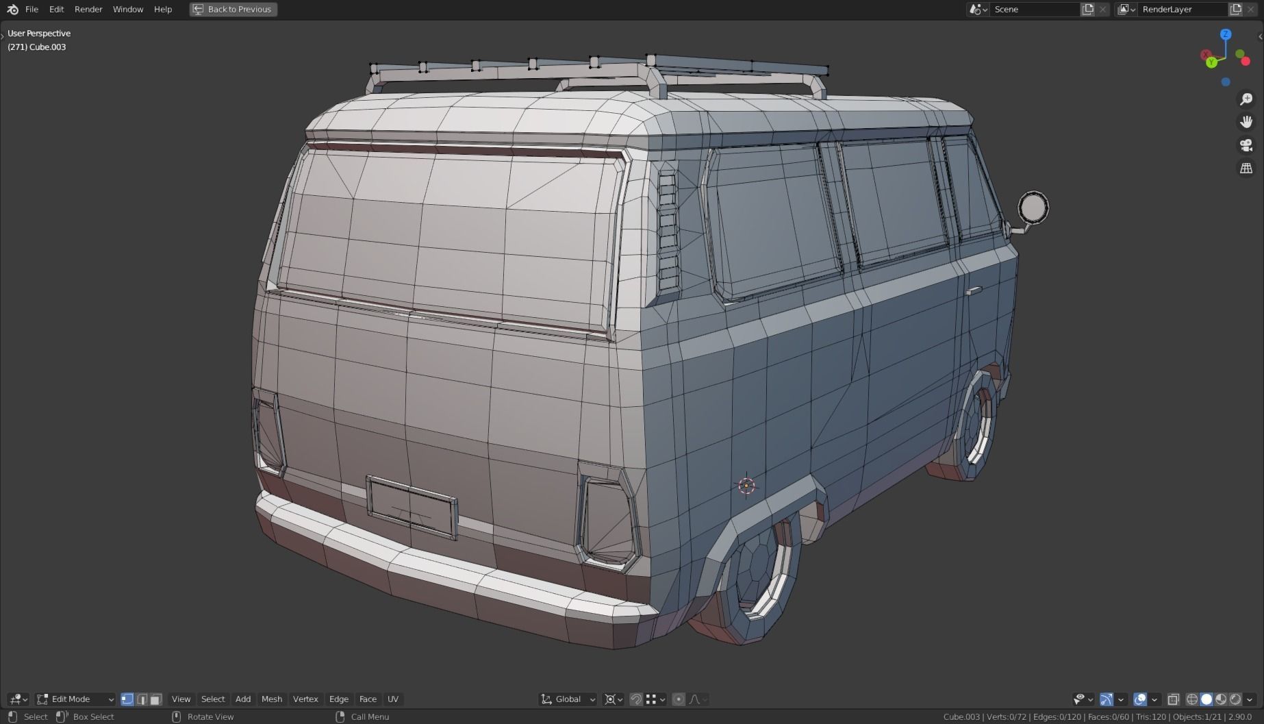 3D model Low Poly Vehicle - Campervan VR / AR / low-poly | CGTrader