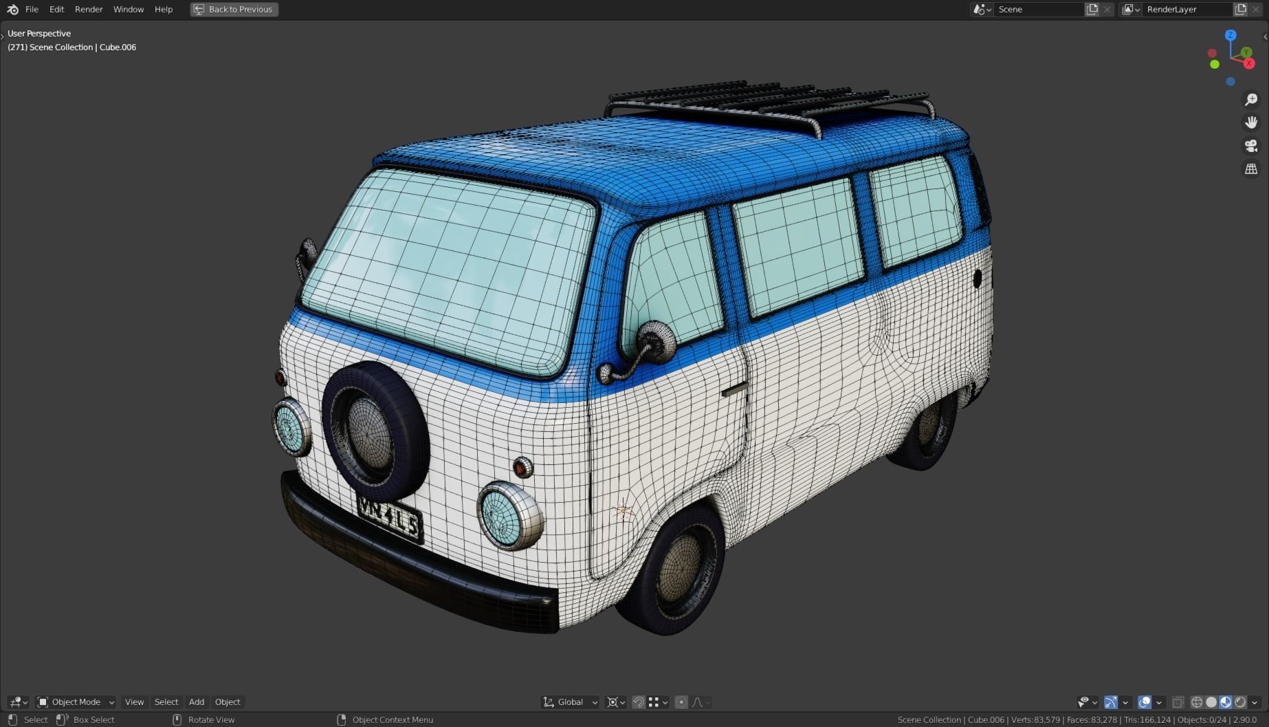 3D model Low Poly Vehicle - Campervan VR / AR / low-poly | CGTrader