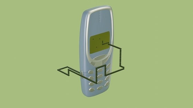 Phone game snake 3D model | CGTrader