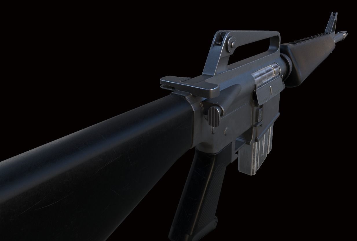 3D model M16A1 Rifle VR / AR / low-poly | CGTrader
