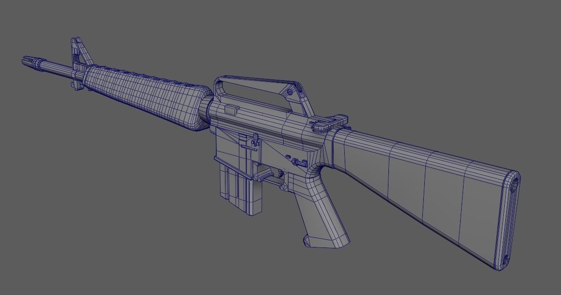 3D model M16A1 Rifle VR / AR / low-poly | CGTrader