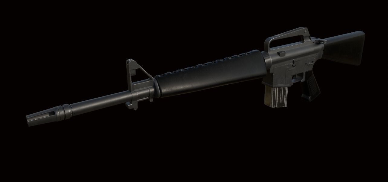 3D model M16A1 Rifle VR / AR / low-poly | CGTrader