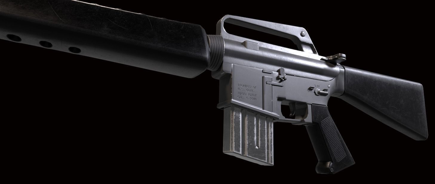 3D model M16A1 Rifle VR / AR / low-poly | CGTrader