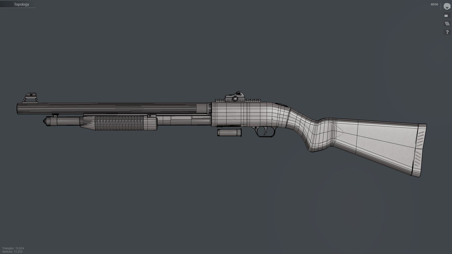 Shotgun M590 low poly free VR / AR / low-poly 3D model | CGTrader