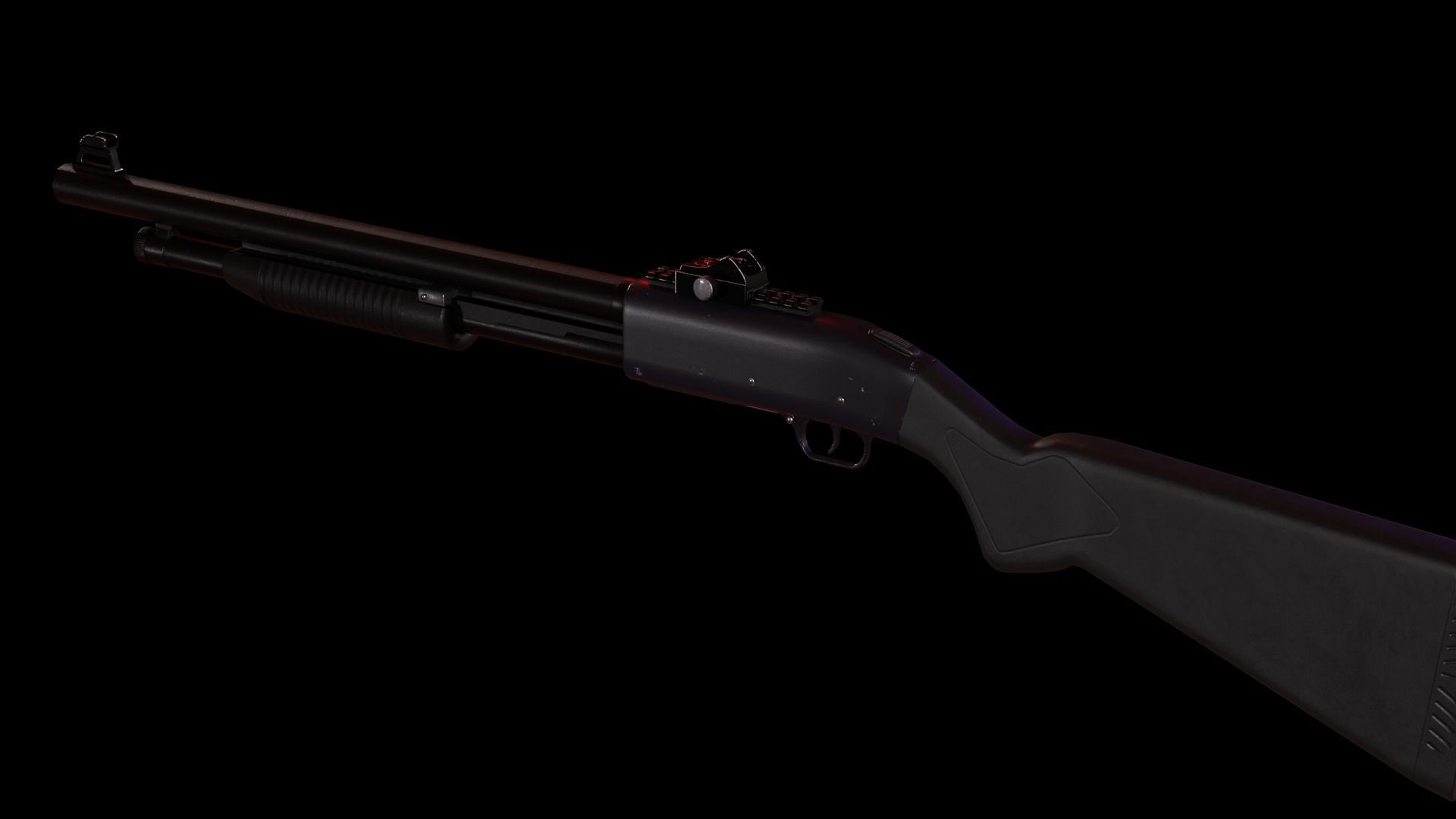 Shotgun M590 low poly free VR / AR / low-poly 3D model | CGTrader