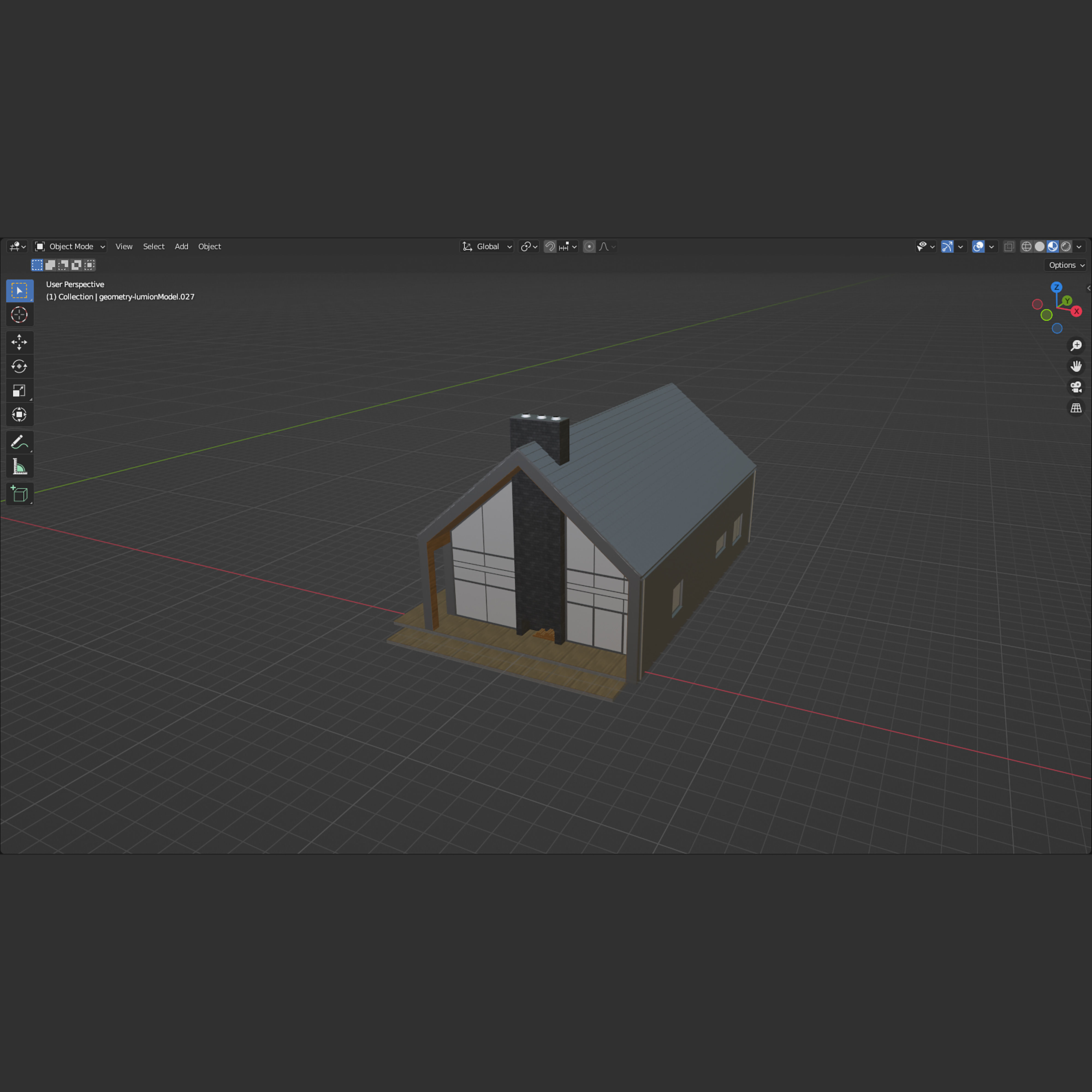 3D model Family House 4 - Created with fully parametric Revit Families ...